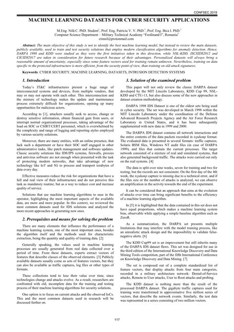 Pdf Machine Learning Datasets For Cyber Security Applications