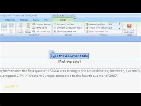 How To Edit Headers And Footers In Word For Dummies YouTube
