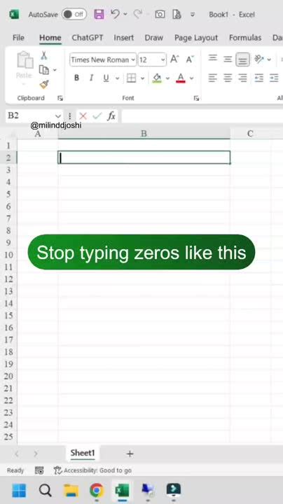 Milind Joshi On Linkedin Excel Exceltips Exceltricks
