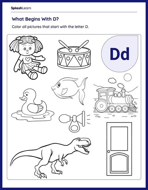 Letter D Worksheets Free And Printable Splashlearn