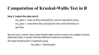 Kruskal Wallis Test In R PPT