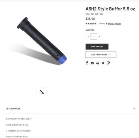 Kak K Spec Enhanced A5 Buffer Vs Regular A5 Buffer For Suppressed Rar15