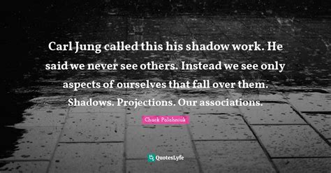 Carl Jung Called This His Shadow Work He Said We Never See Others In Quote By Chuck