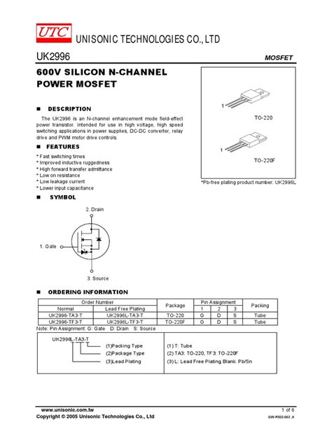 Datasheet 13001 Pdf Field Effect Transistor Mosfet