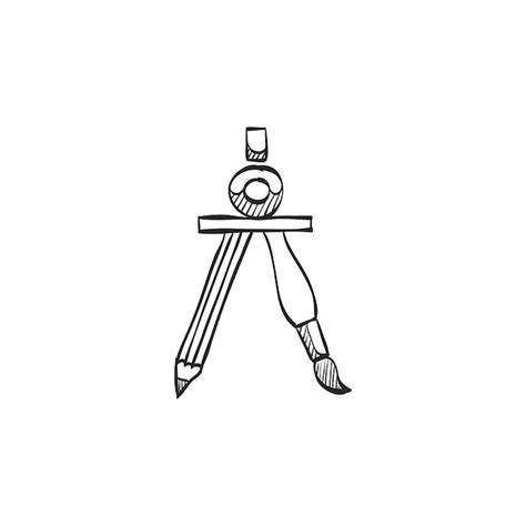 Premium Vector Hand Drawn Sketch Icon Compass