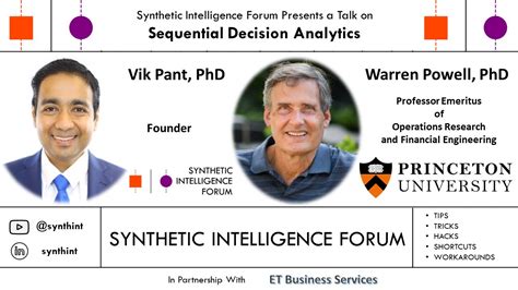 Sequential Decision Analytics Warren Powell Phd Youtube