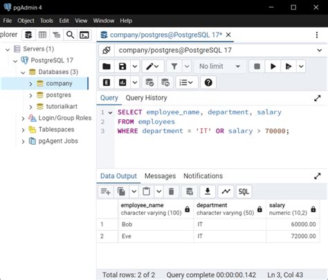 Postgresql Select Query With Where Clause Examples