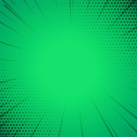 Green Comic Book Style Template Background Free Vector