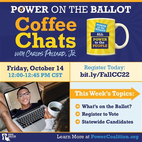 Power On The Ballot Coffee Chat With Carlos Whats On The Ballot