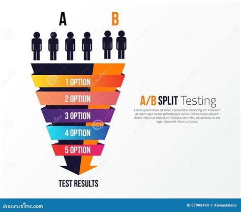 Ab Split Testing Vector Infographics Concept With People Stock Vector