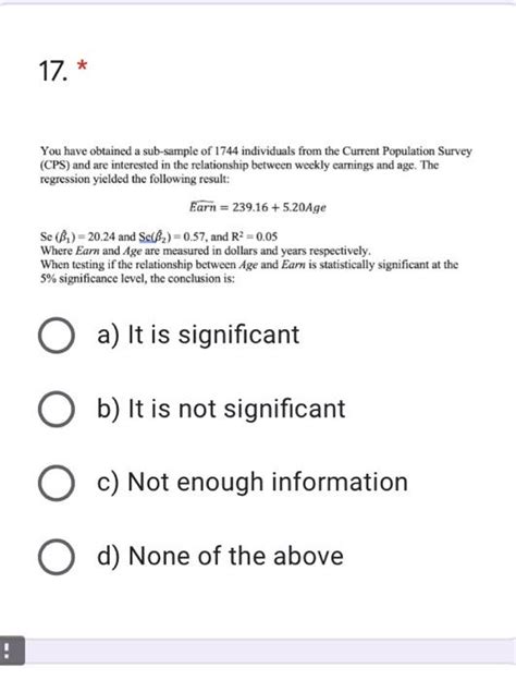 Solved 8 Using A Current Population Survey Cps Sample