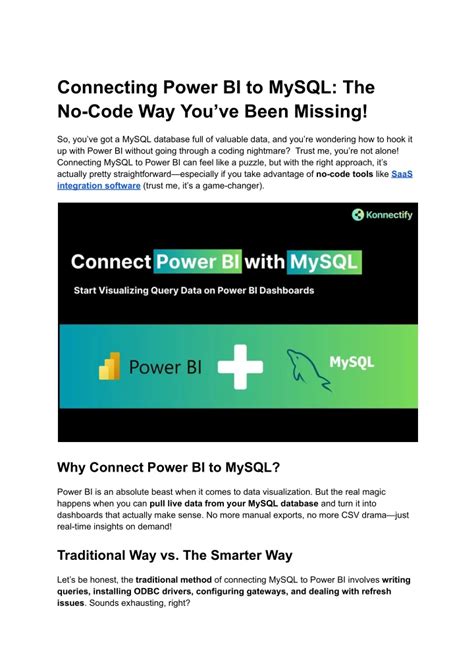 Ppt Connecting Power Bi To Mysql The No Code Way Youve Been Missing