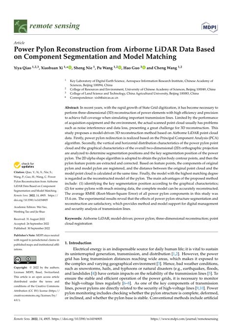 Pdf Power Pylon Reconstruction From Airborne Lidar Data Based On Component Segmentation And