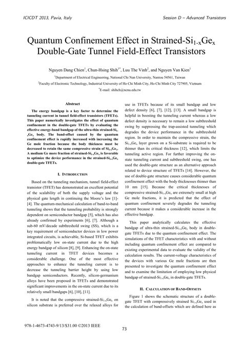 Pdf Quantum Confinement Effect In Strained Si¬1 Xgex Double Gate