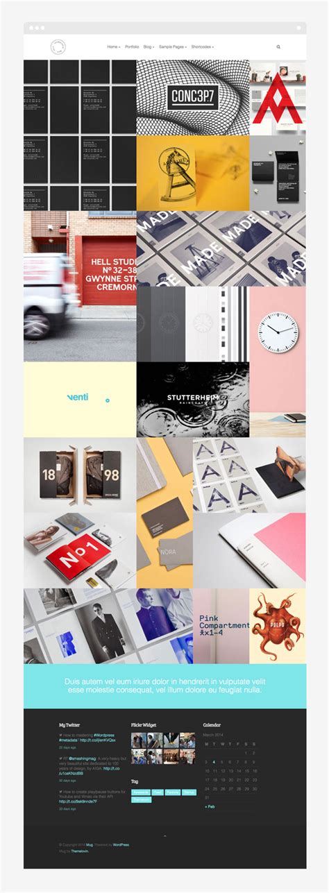Mug Grid Portfolio Wordpress Theme