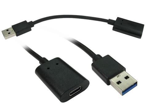 RS PRO Female USB C To Male USB A Cable USB 3 0 150mm RS