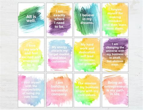 Positive Affirmation Cards Printable