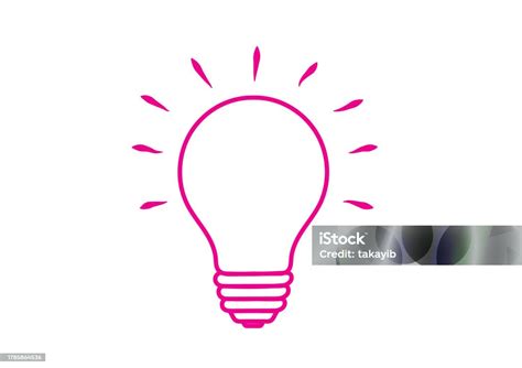 전기와 조명 개념 벡터 일러스트 레이 션 광선이 빛나는 전구 에너지와 아이디어 상징 편집 가능한 획 0명에 대한 스톡 벡터 아트 및 기타 이미지 Istock