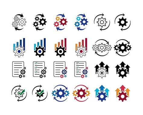 Premium Vector Set Of Operations Icon Vector Illustration
