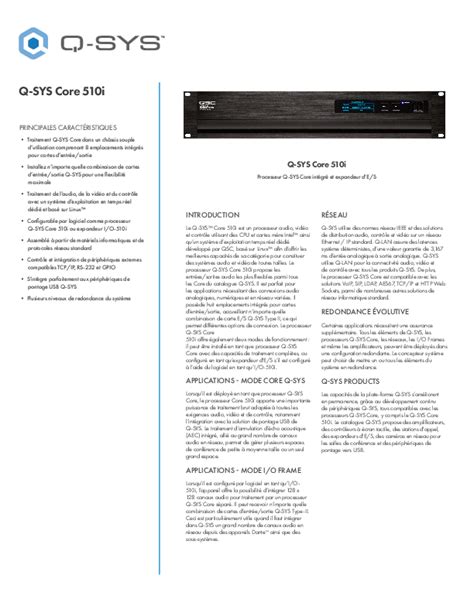 Q SYS Core 510i Integrated Processor