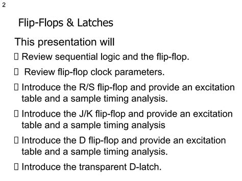 SOLUTION Lecture 2 Flipflops Rs Jk D Studypool