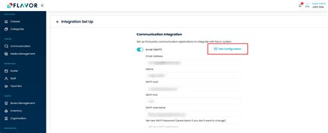 how to test for smtp credentials flavor