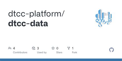 Github Dtcc Platformdtcc Data