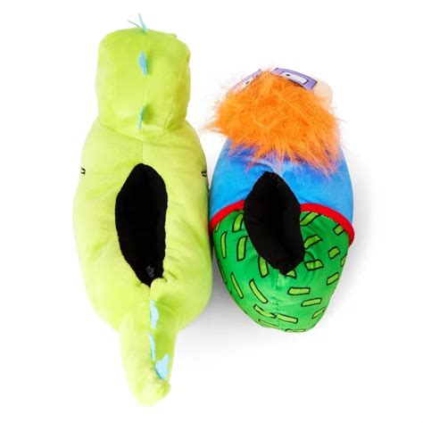 Reptar And Chuckie Plush Slippers Rugrats Spencers