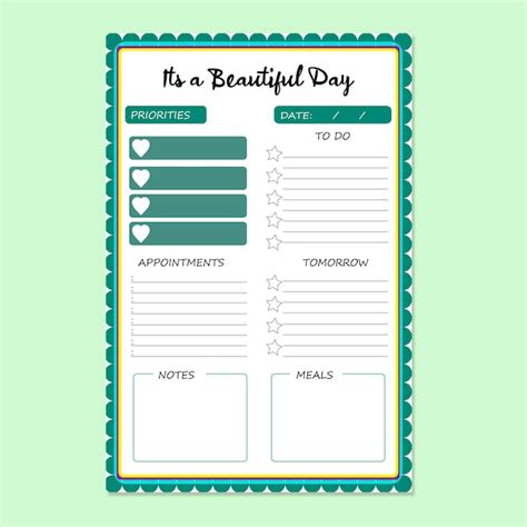 Шаблон ежедневного планировщика шаблон планировщика журнала пуль чтобы сделать вектор шаблона