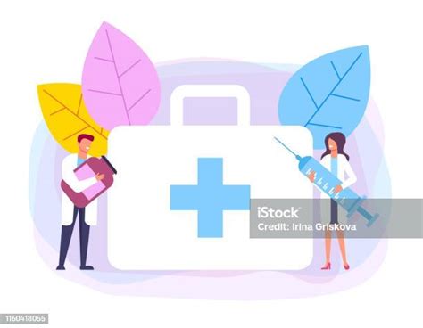 의료 응급 처치 개념 건강 관리 개념 벡터 플랫 만화 디자인 그래픽 일러스트 가방에 대한 스톡 벡터 아트 및 기타 이미지 가방 개념 건강 진단 Istock