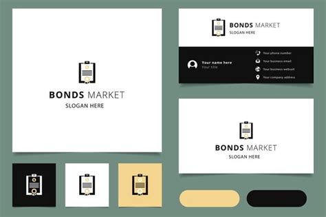 Premium Vector Bonds Market Logo Design With Editable Slogan Branding Book