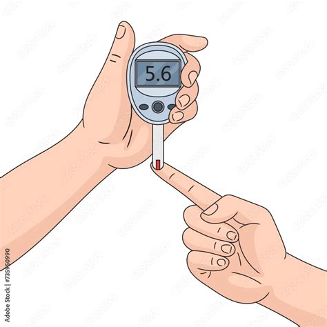 Human Hands With Glucose Meter Blood Test Glucometer Medical Device
