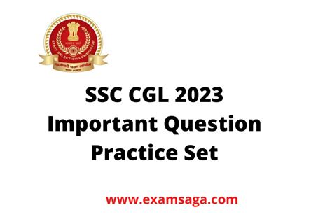 SSC CGL 2023 Important Question Practice Set 01 EXAMSAGA