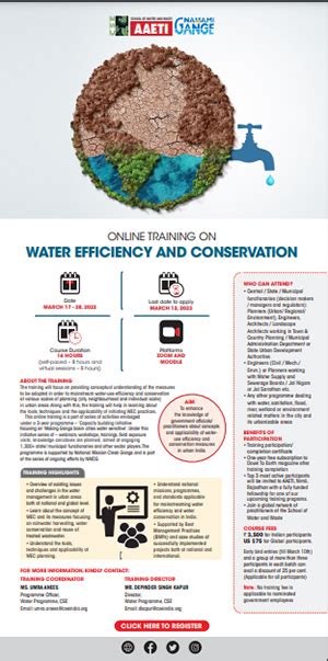 Online Training On Water Efficiency And Conservation