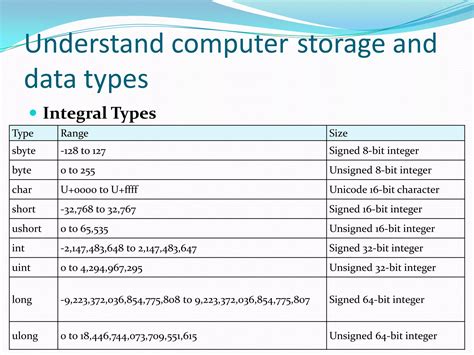 11 Core Programming Understand Computer Storage And Data Types Pptx