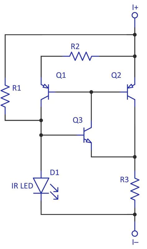 Three Transistor Current Source Covers Wide Range Current Source