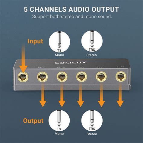 Buy Cubilux 5 Way Quarter Inch Signal Splitter Passive 14” Audio