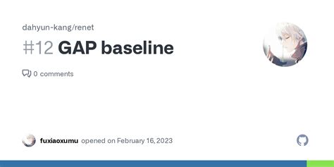 gap baseline · issue 12 · dahyun kang renet · github