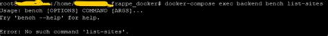 Cannot Find Site Directory And Cannot Run List Sites In Erpnext Docker Erpnext Frappe Forum