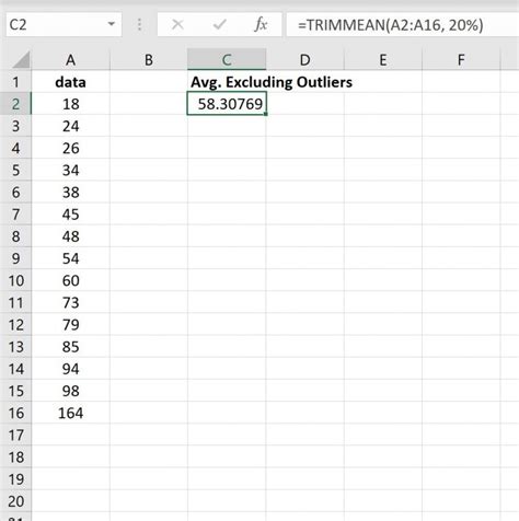 Excel How To Calculate Average Excluding Outliers