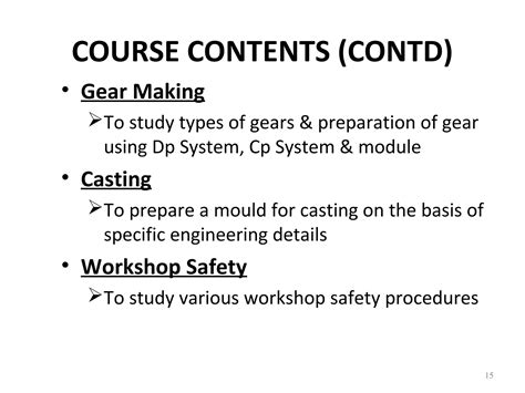 Fitting And Assembling Workshop Ppt