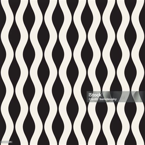 벡터 원활한 흑백 물결 모양의 라인 패턴입니다 추상 기하학적 배경 디자인 0명에 대한 스톡 벡터 아트 및 기타 이미지 0명 검은색 곡선 Istock