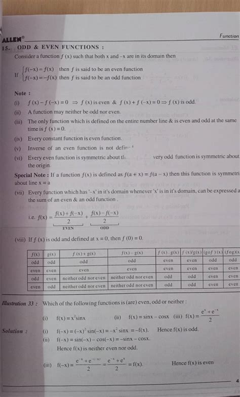 Alle Circ Function 15 Odd And Even Functions Consider A Function F