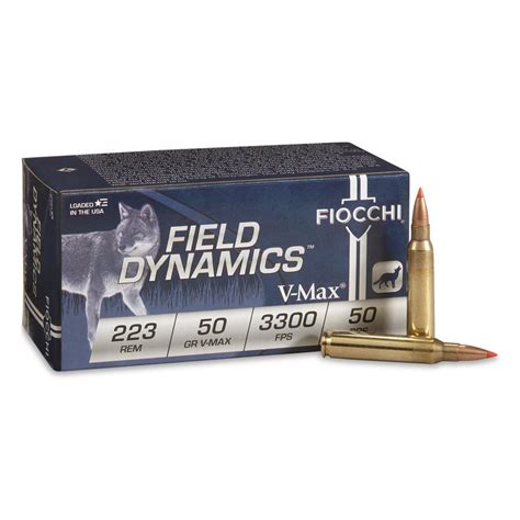 Fiocchi Extrema 223 Remington V Max 50 Grain 50 Rounds Sportsman