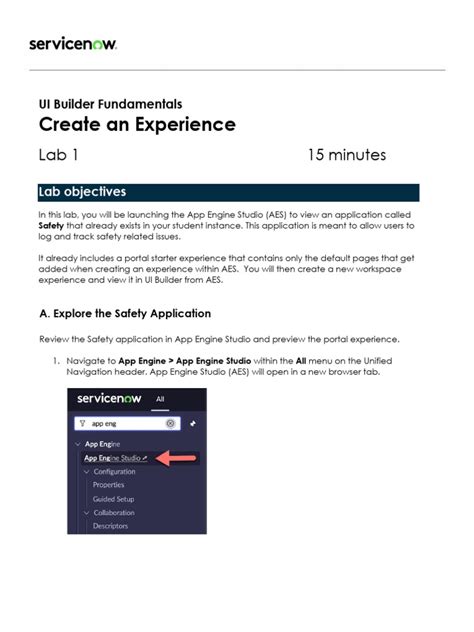 Uib Fundamentals Lab 1 Create An Experience Pdf Computing Software