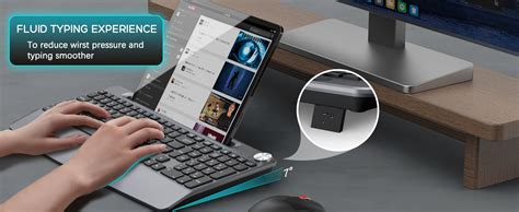 Gamcatz Ergonomic Wireless Keyboard And Mouse With Wrist Rest，phone Holder 2 4ghz