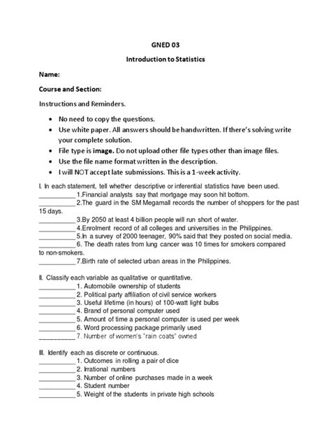 introduction to statistics docx pdf sampling statistics statistics
