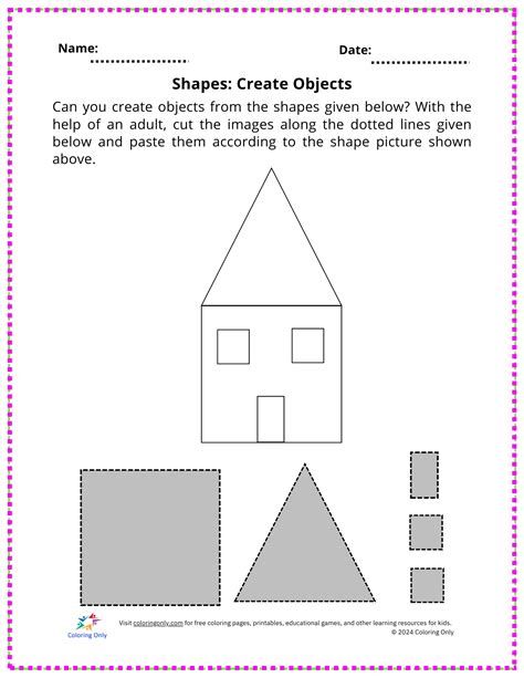 Shapes Create Objects Free Printable Worksheet