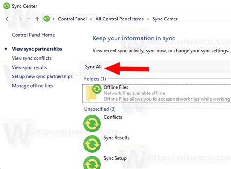 Manually Sync Offline Files In Windows 10