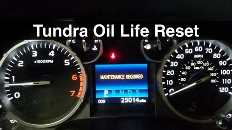 2014 Toyota Tundra How To Reset Oil Life Maintenance Required Reminder